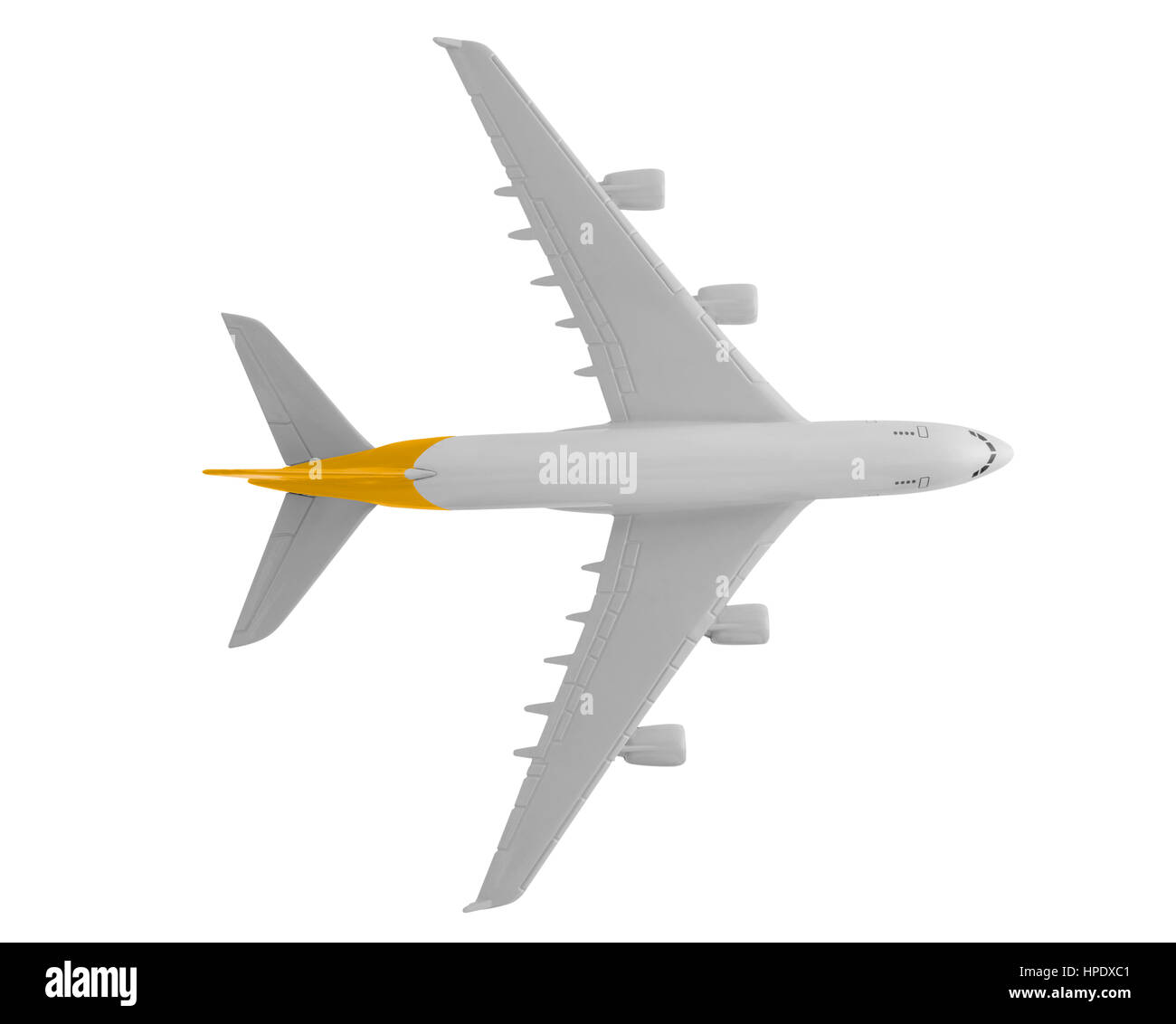 Airplane with yellow color, Isolated on white background Stock Photo ...