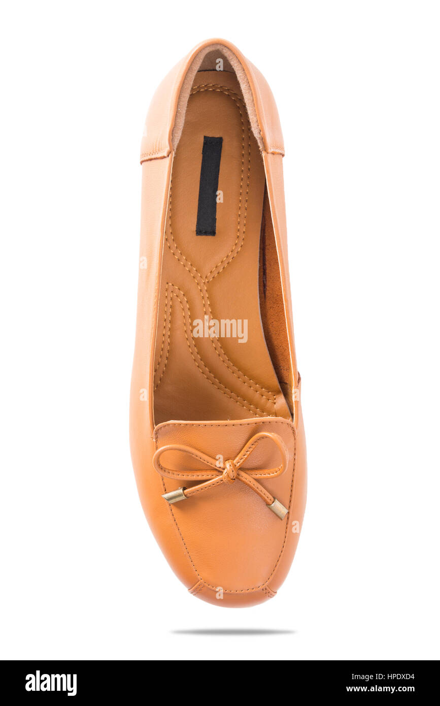 Beautiful vintage fashion woman leather shoes with front view profile ...