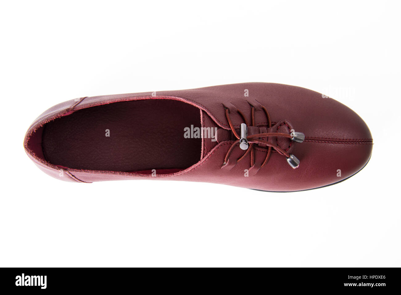 Beautiful vintage fashion woman leather shoes with top view profile ...