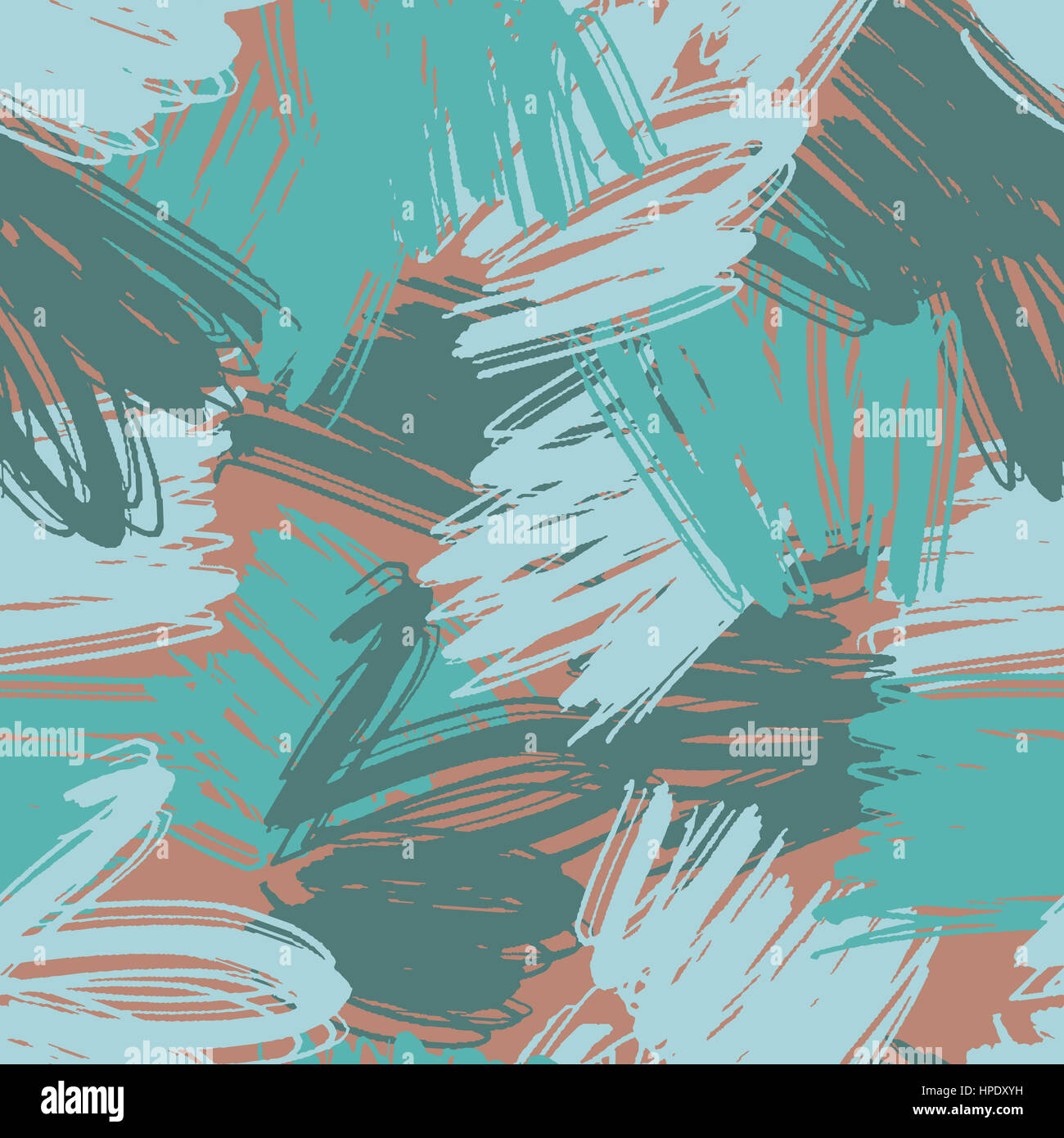 Seamless pattern composed of hand drawn naturalistic brush strokes ...