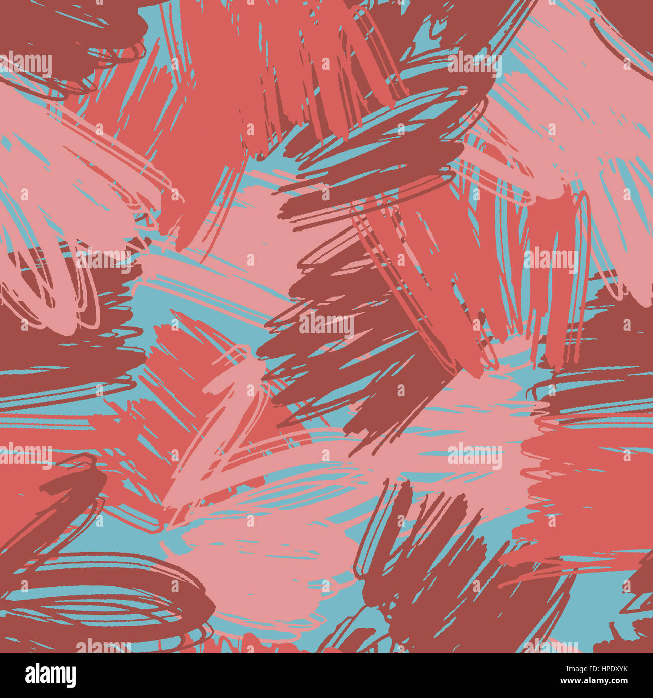 Seamless pattern composed of hand drawn naturalistic brush strokes ...