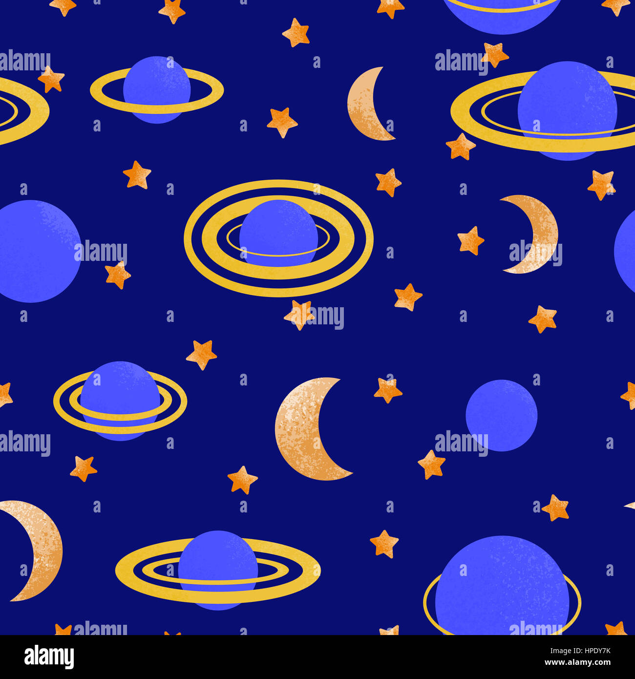 Seamless pattern on cosmic theme Stock Photo - Alamy