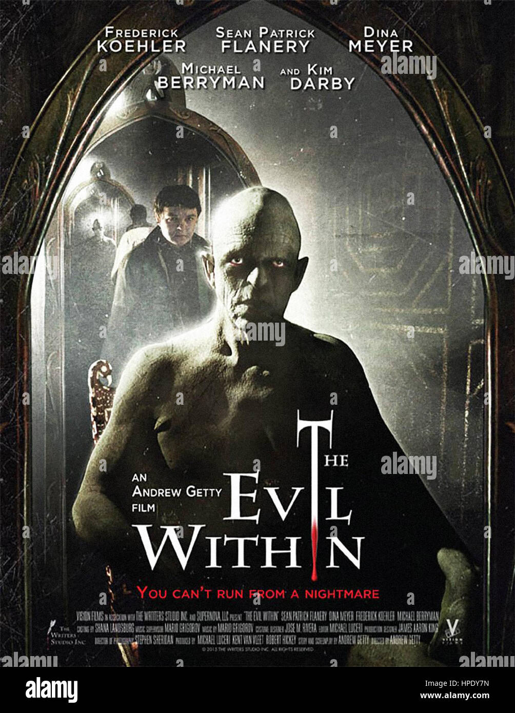 THE EVIL WITHIN, poster, from left: Frederick Koehler, Michael Berryman ...