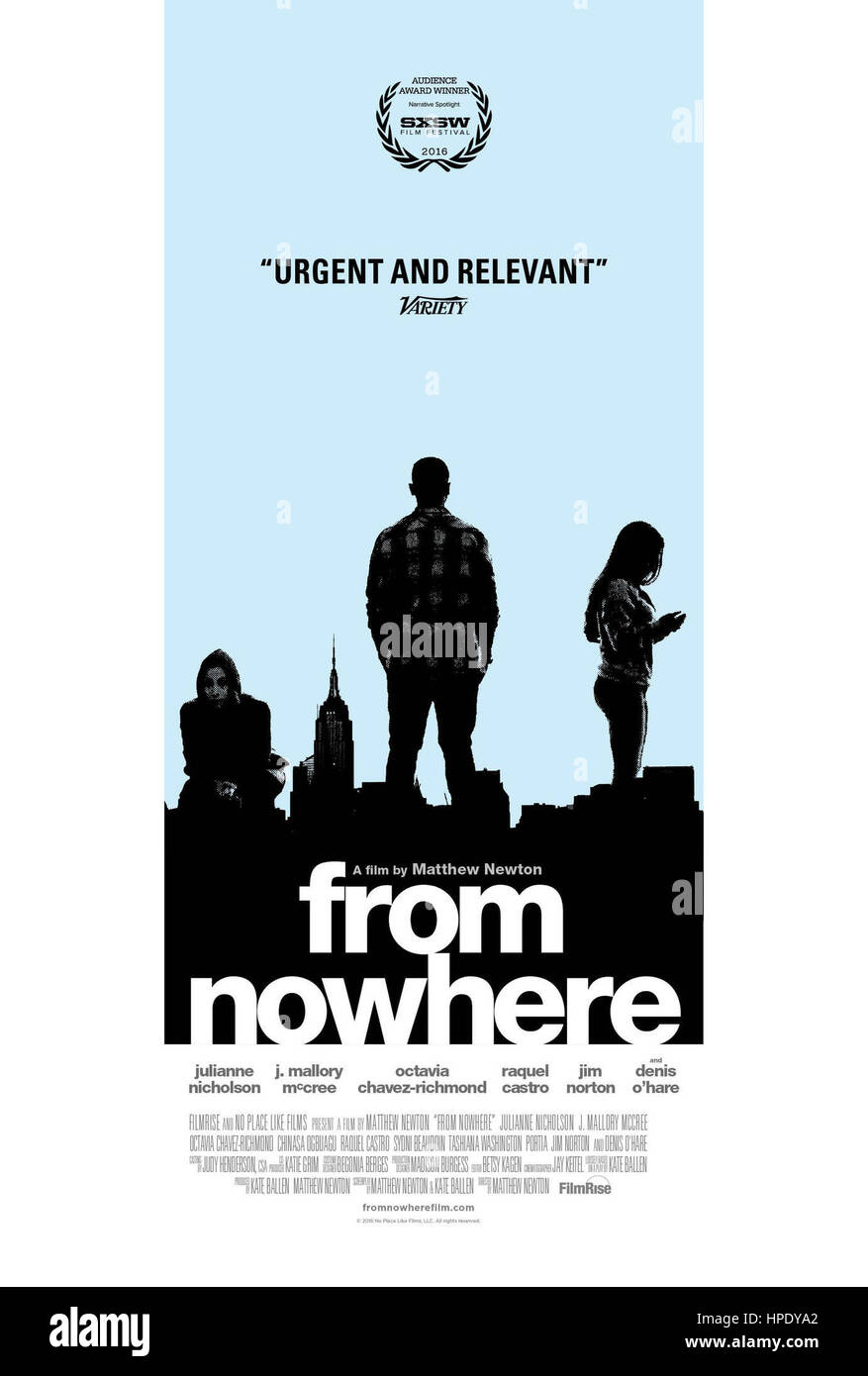 FROM NOWHERE, US poster, from left: Octavia Chavez-Richmond, J. Mallory ...