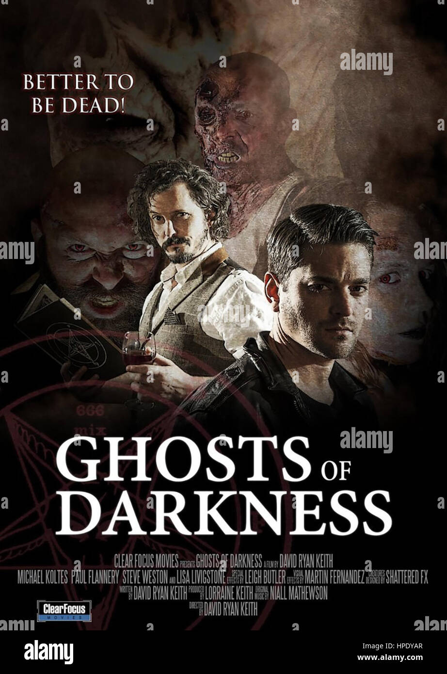 GHOSTS OF DARKNESS, poster, from left, Paul Flannery, Lindsay Cromar ...