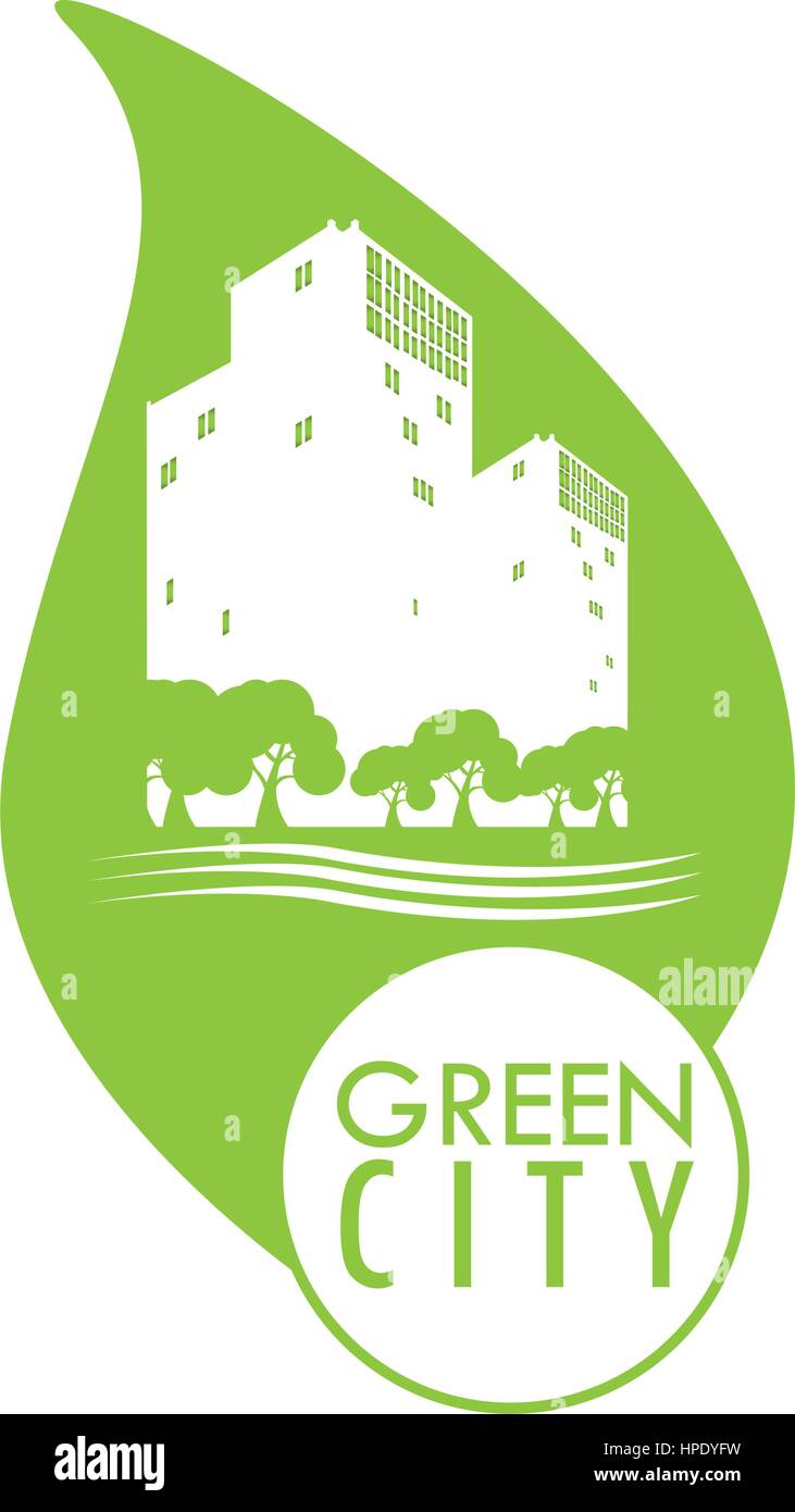 Green city illustration Stock Vector Image & Art - Alamy
