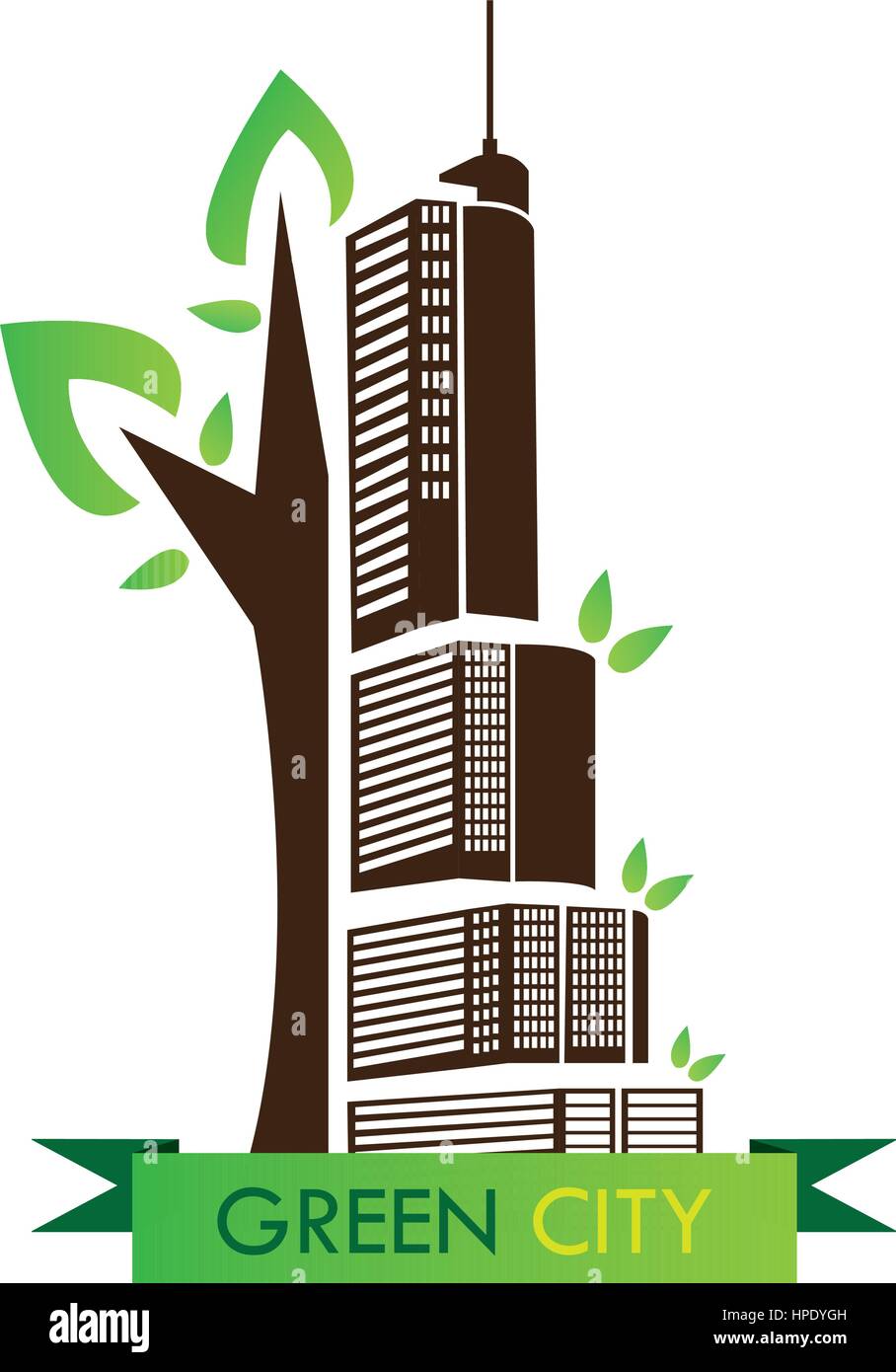 Green city illustration Stock Vector Image & Art - Alamy