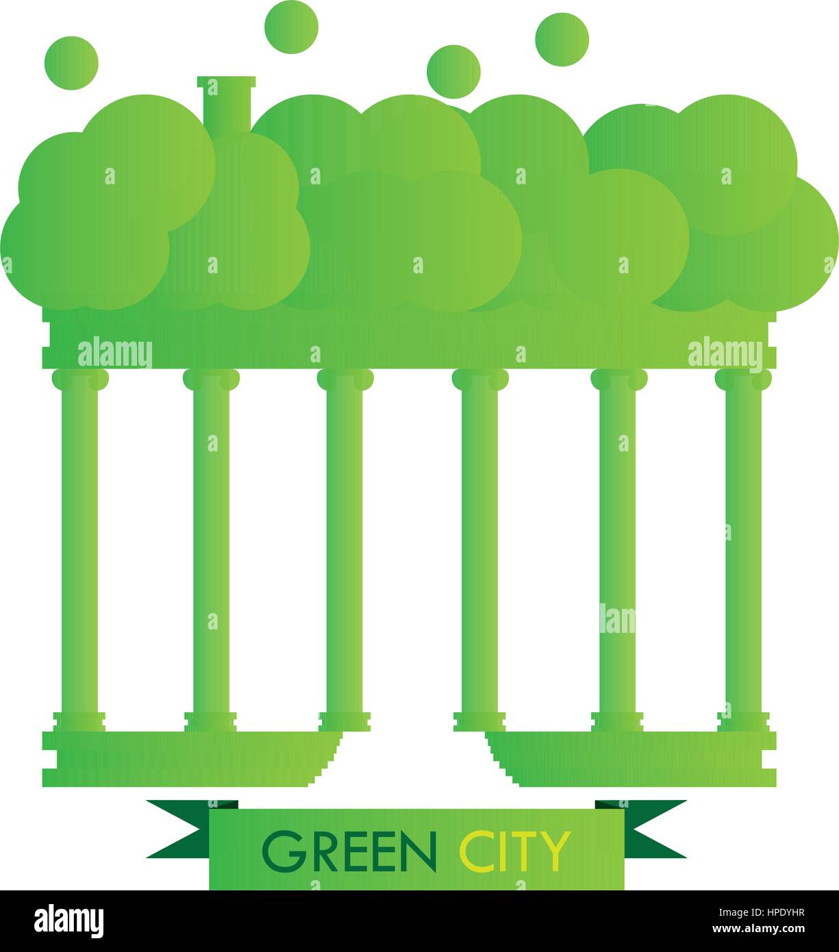 Green city illustration Stock Vector Image & Art - Alamy