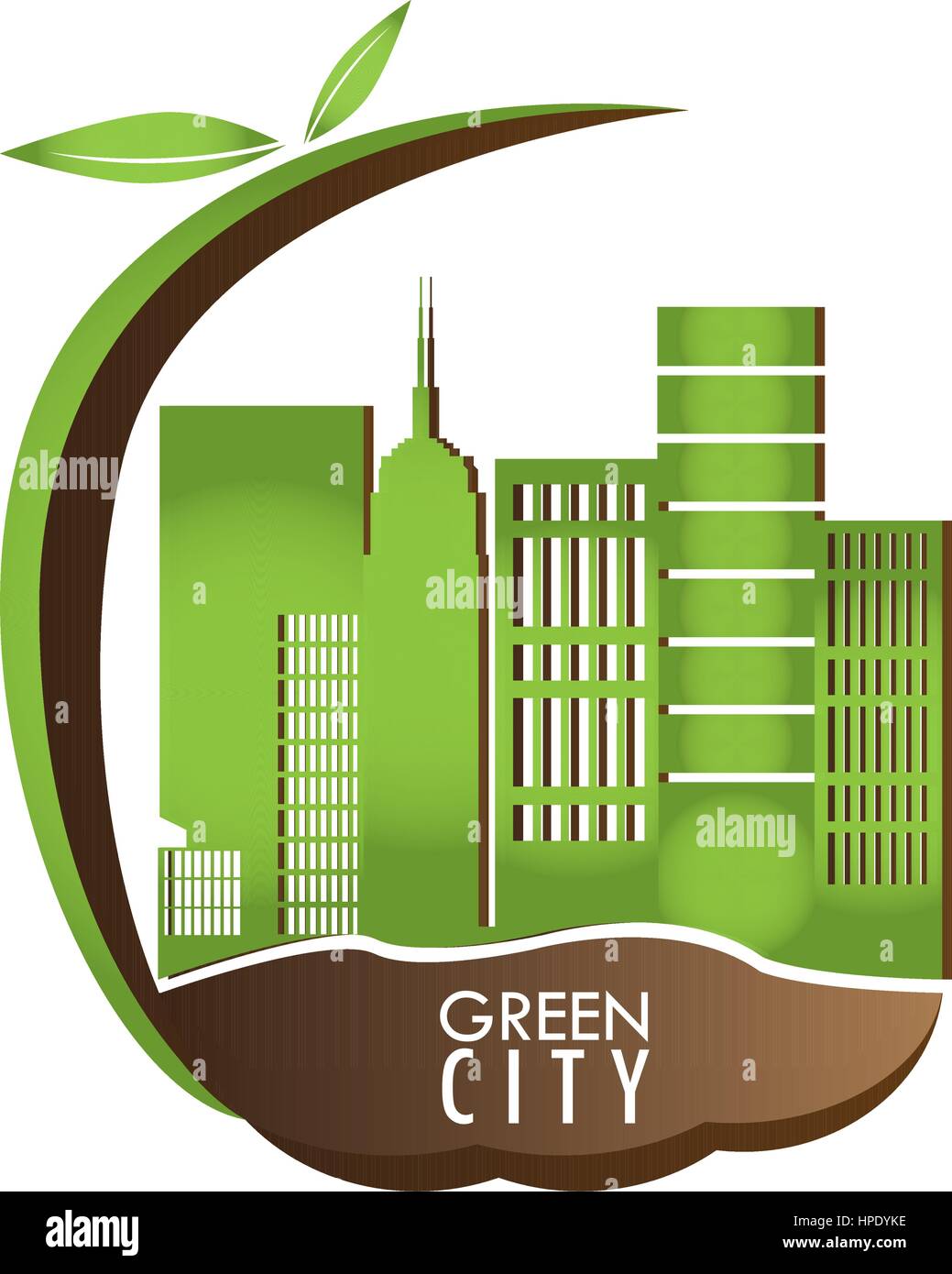 Green city illustration Stock Vector Image & Art - Alamy