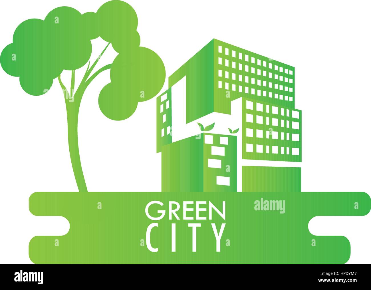 Green city illustration Stock Vector Image & Art - Alamy