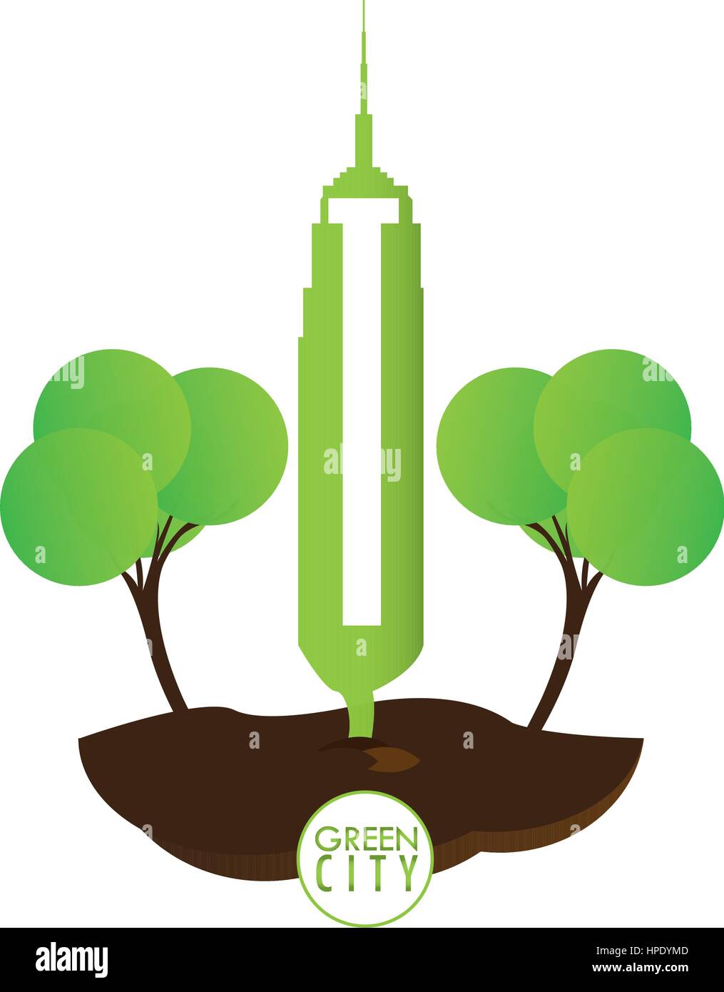 Green city illustration Stock Vector Image & Art - Alamy