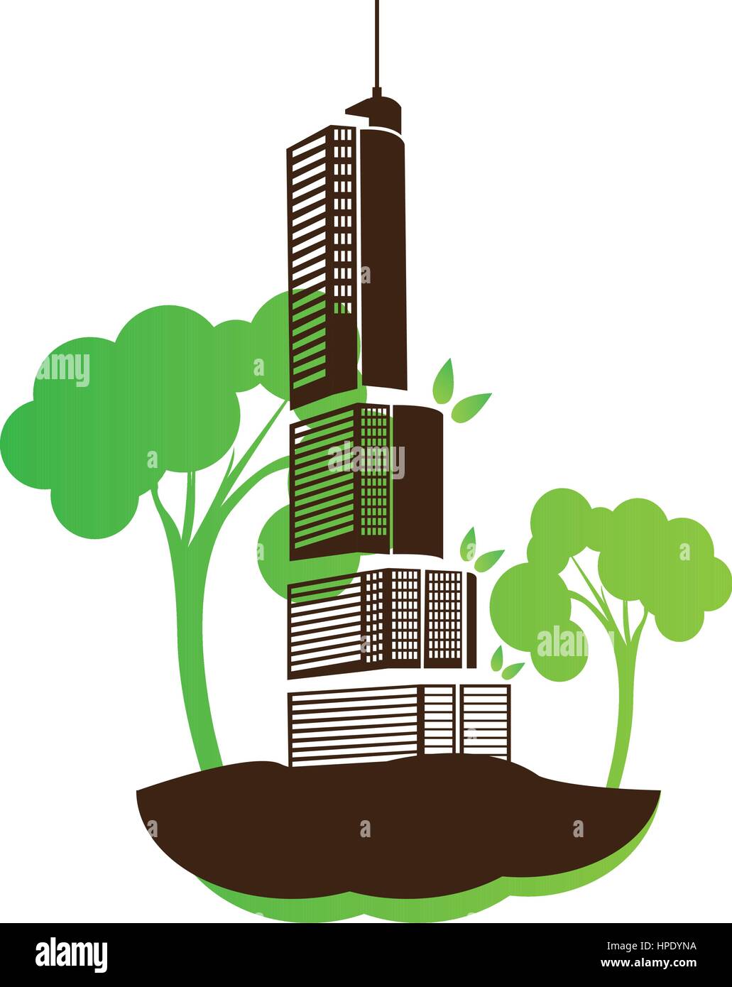 Green city illustration Stock Vector Image & Art - Alamy