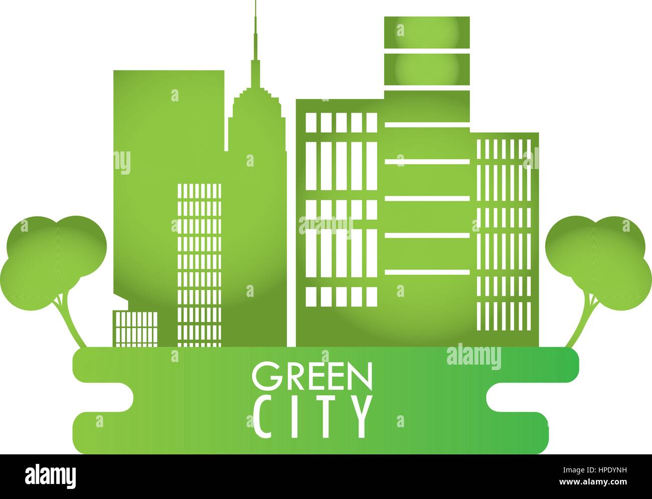 Green city illustration Stock Vector Image & Art - Alamy