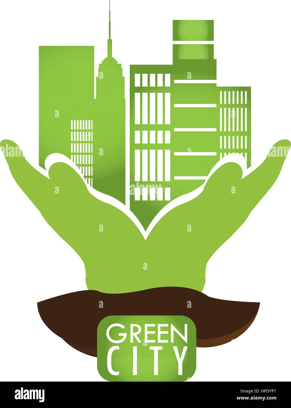 Green city illustration Stock Vector Image & Art - Alamy
