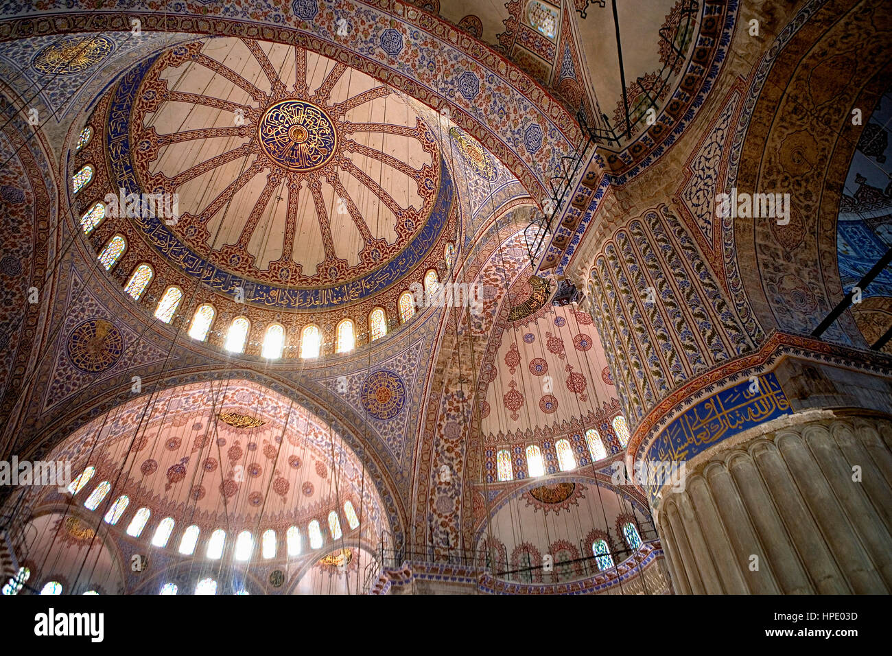 Domes of Blue Mosque (Sultan Ahmed mosque), Sultanahmet, Istanbul ...