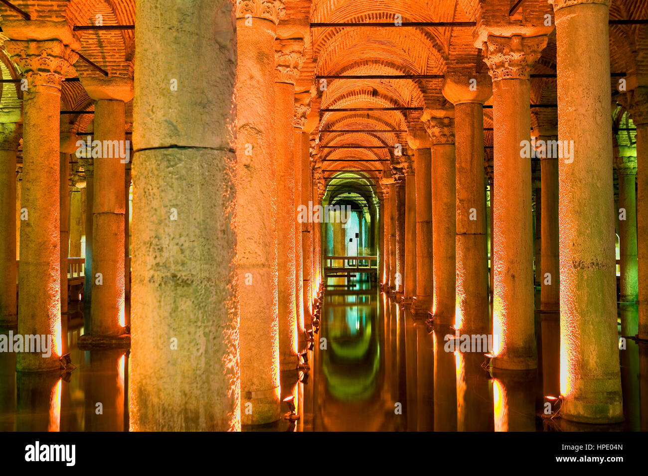 Yerebatan Cistern Museum. Byzantine cisterns, was built by Justinian in ...