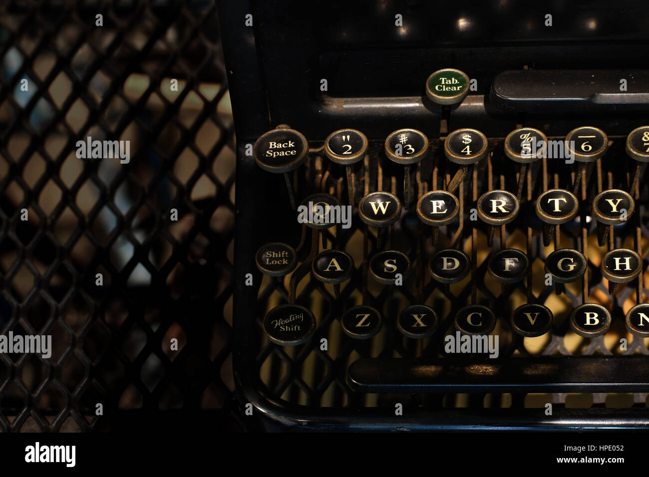 closeup of old vintage typewriter machine Stock Photo - Alamy