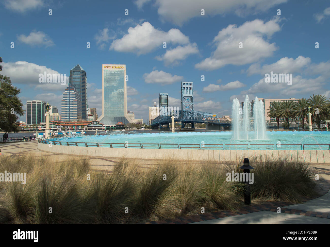 Jacksonville Skyline South Bank View Main ST Bridge Stock Photo - Alamy
