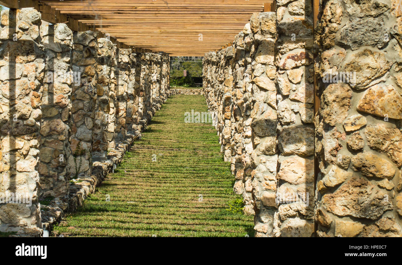 Stone and Beam Colonnade Stock Photo - Alamy