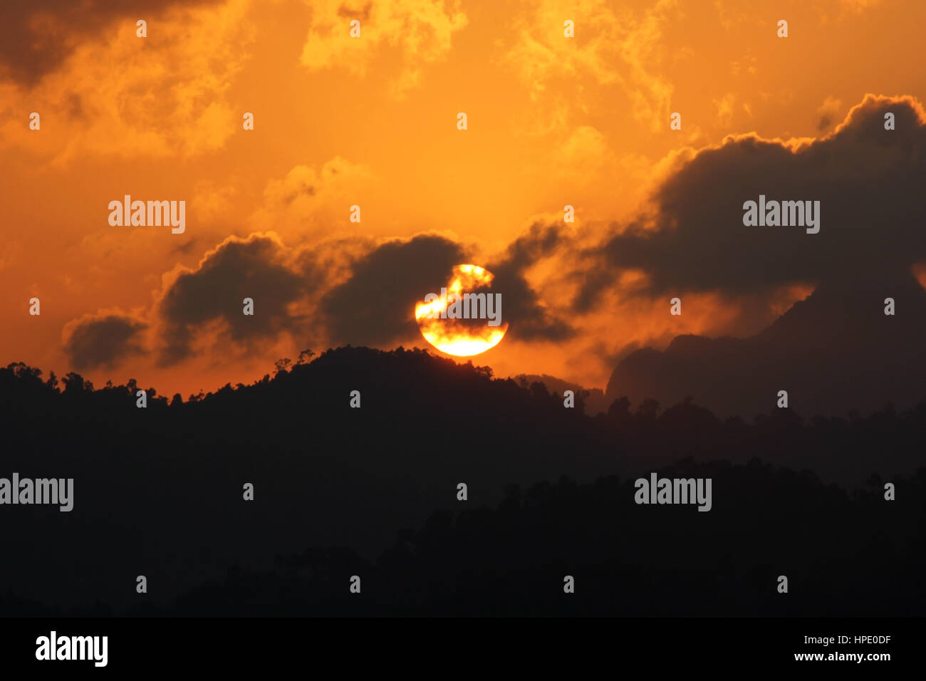 sun shining over mountain in the beautiful morning Stock Photo - Alamy
