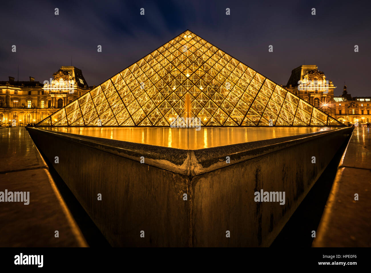 Louvre pyramid interior hi-res stock photography and images - Alamy
