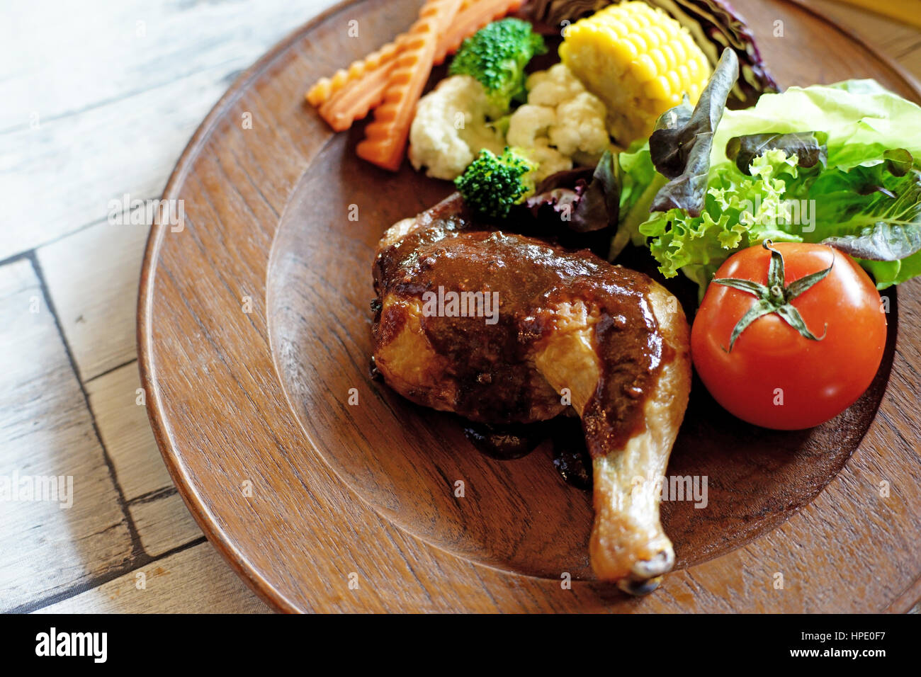Chicken leg plate hi-res stock photography and images - Alamy