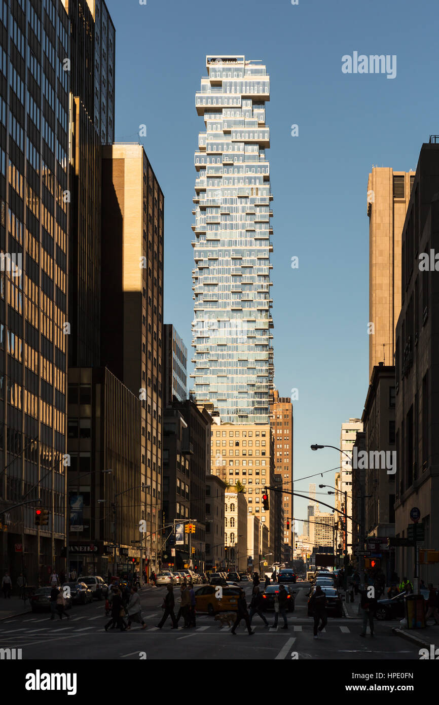 A view of "56 Leonard", a luxury residential tower in the TriBeCa area ...