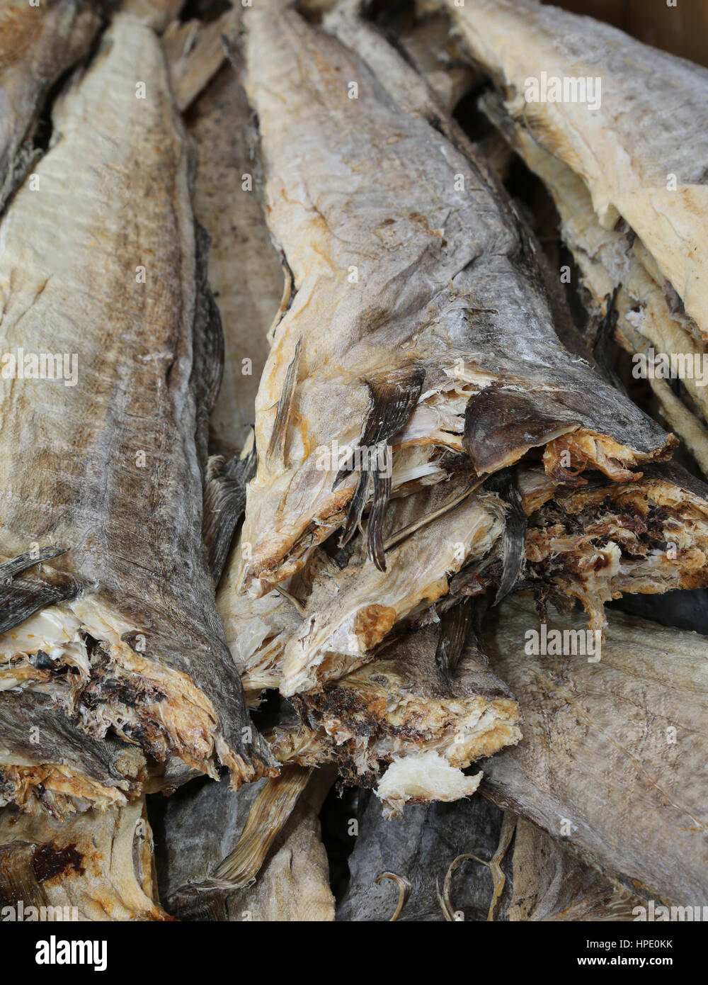 Drying stand with stock fish hi-res stock photography and images - Alamy