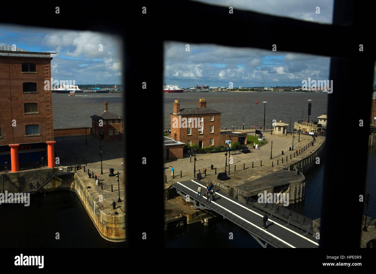 Albert Dock and Mersey river.Liverpool. England. UK Stock Photo - Alamy