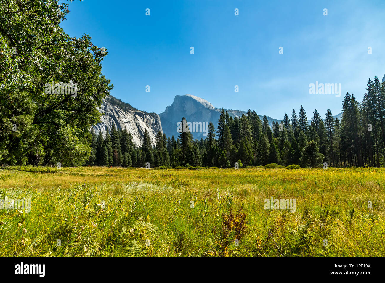 Half Dome is a granite dome at the eastern end of Yosemite Valley in ...