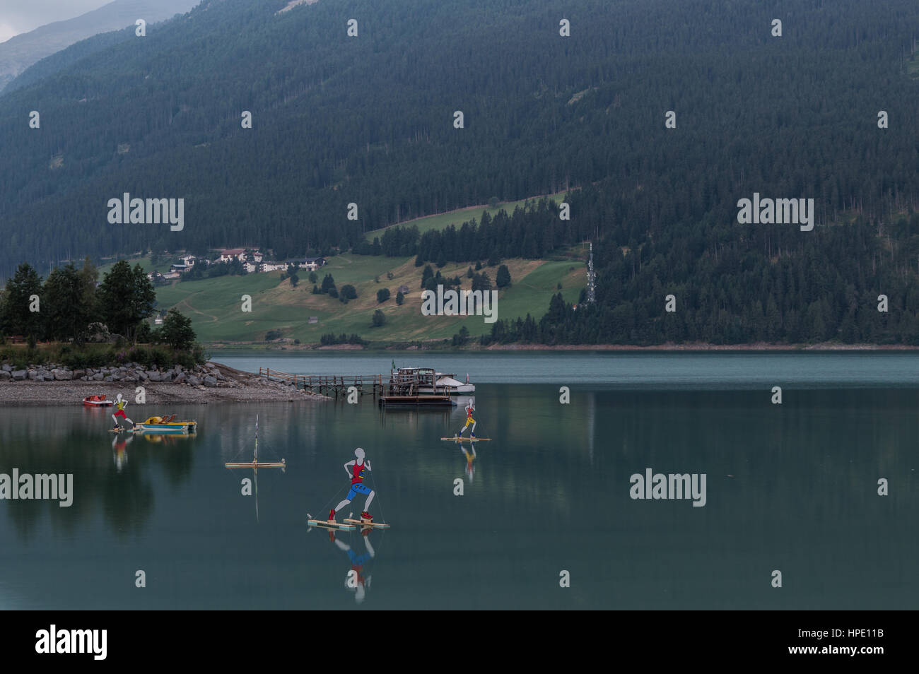 Resia Lake (Curon Venosta) Italy Stock Photo - Alamy