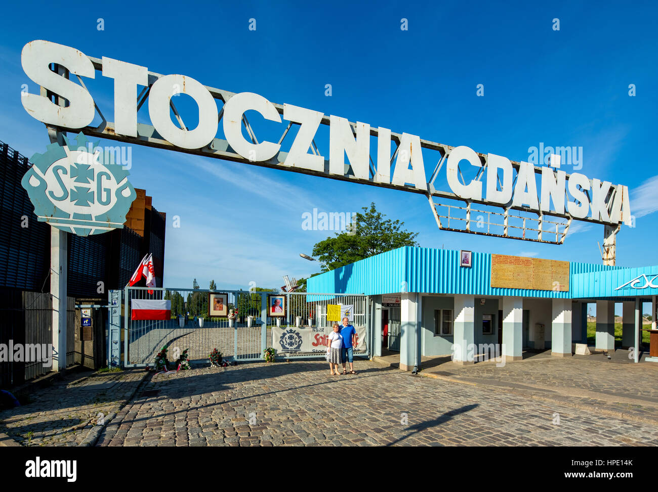 Gdansk shipyard entrance hi-res stock photography and images - Alamy