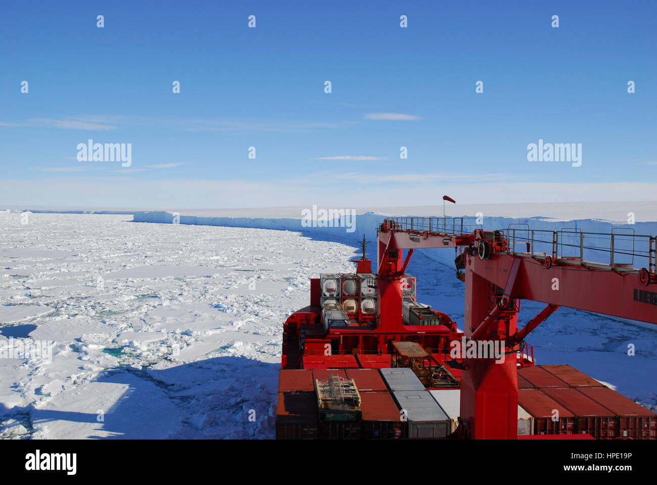 Mary Arctica arriving at Breid Bay, Antarctica Stock Photo - Alamy