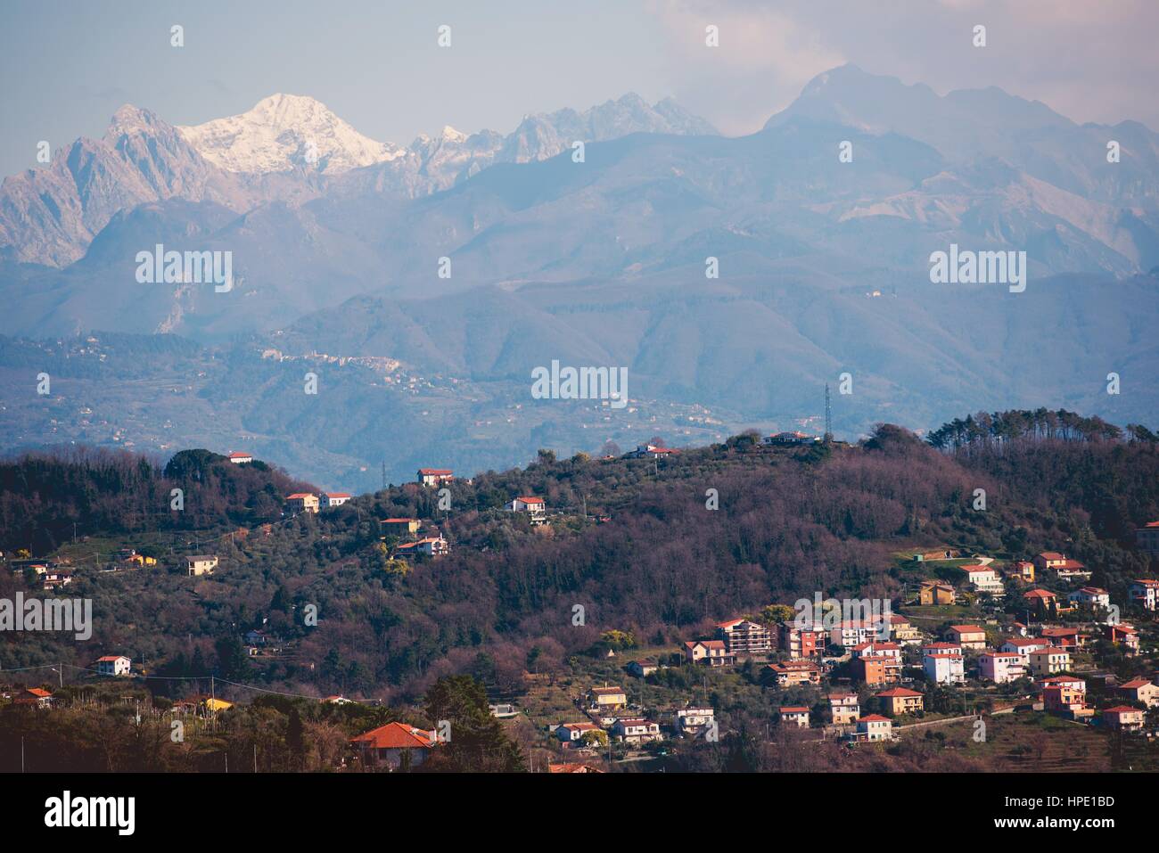 Northern Italian Liguria Region. La Spezia Province Panorama with ...