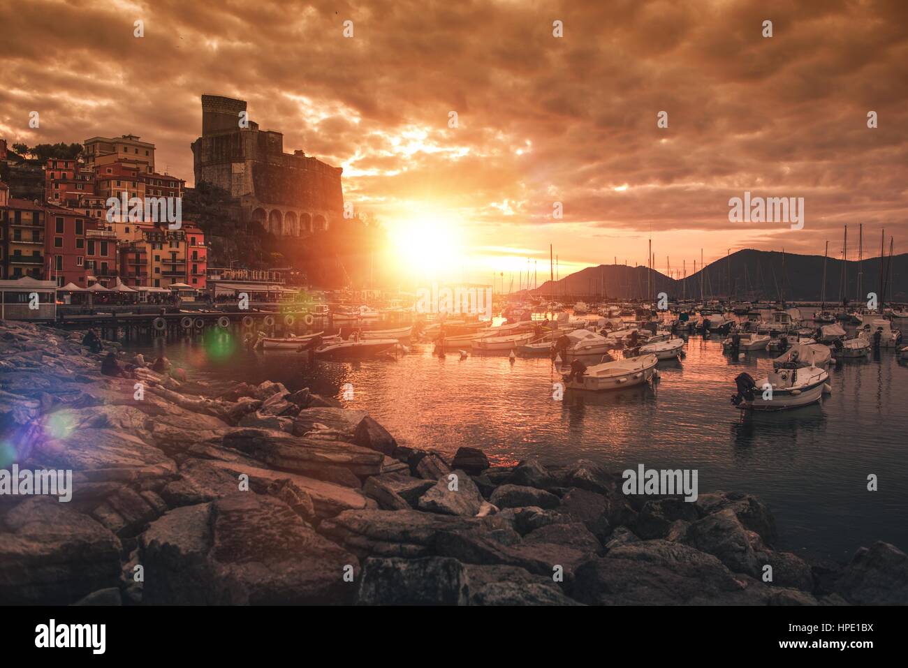 Castello di San Giorgio. Lerici Castle on the Rock Along with Lerici ...