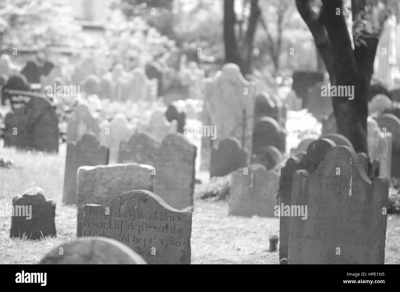 Cemetery graveyard white tombstones hi-res stock photography and images ...
