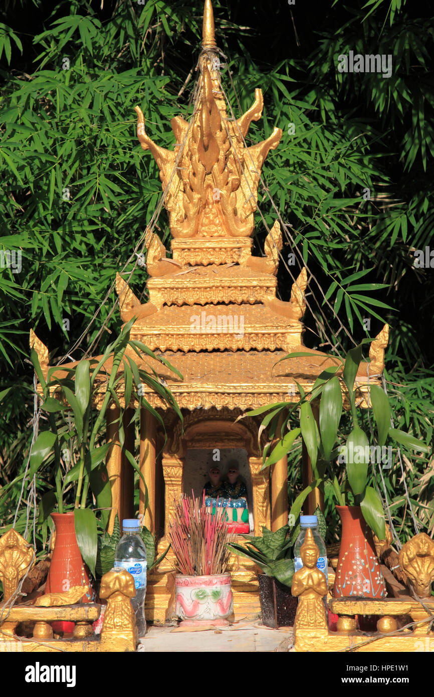 Cambodia, Siem Reap, Victoria Angkor Resort & Spa, spirit house Stock ...