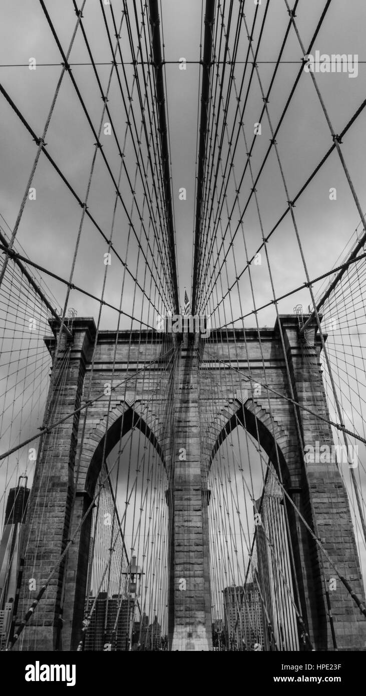 Brooklyn Bridge Silhouette Profile