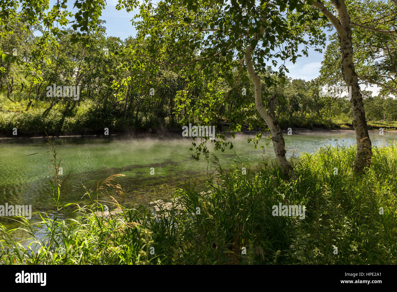 Volcano landscape kamchatka hot springs hi-res stock photography and ...