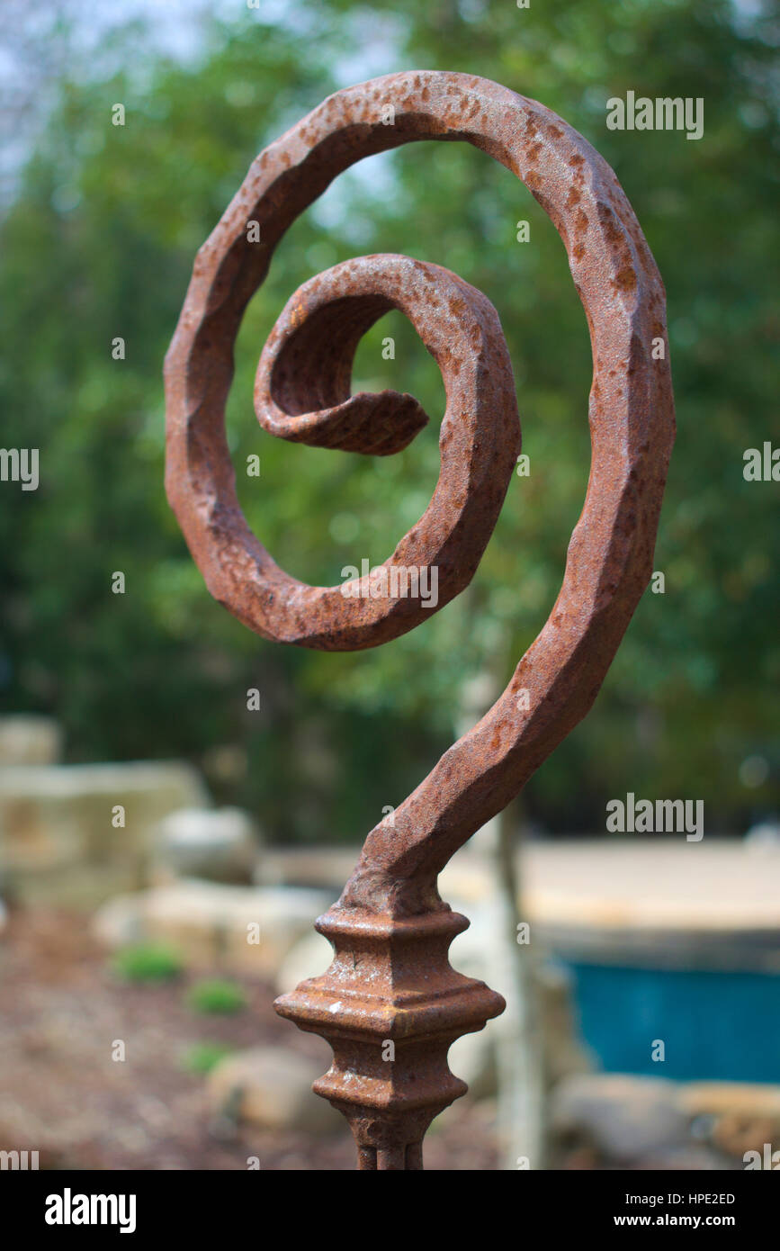 Rusty garden sculpture Stock Photo - Alamy