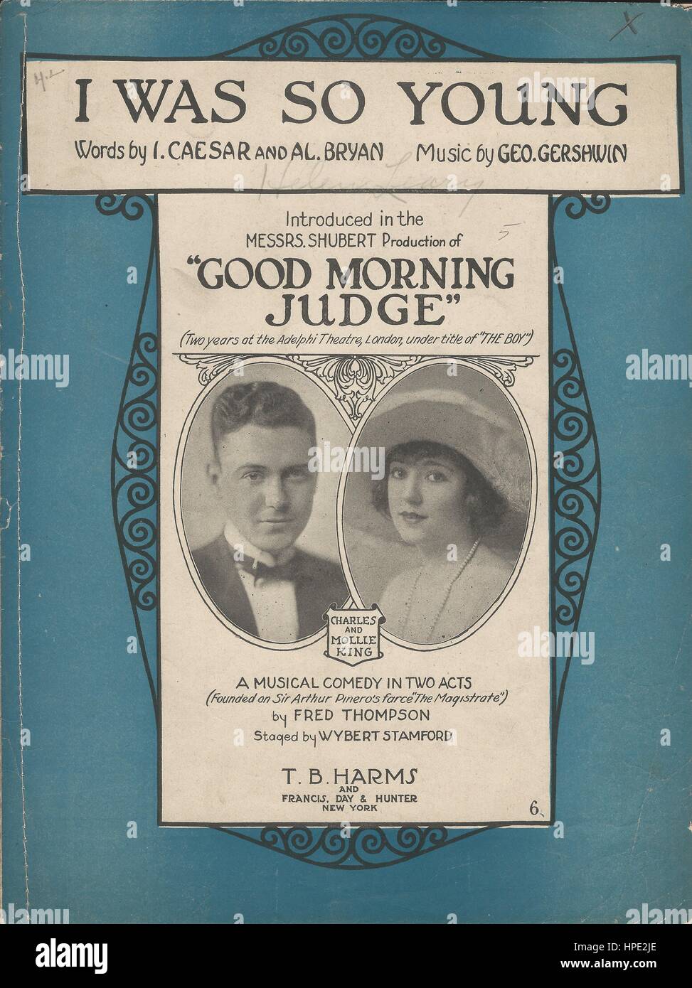 "Good Morning Judge" 1919 Musical Sheet Music Cover Stock Photo - Alamy