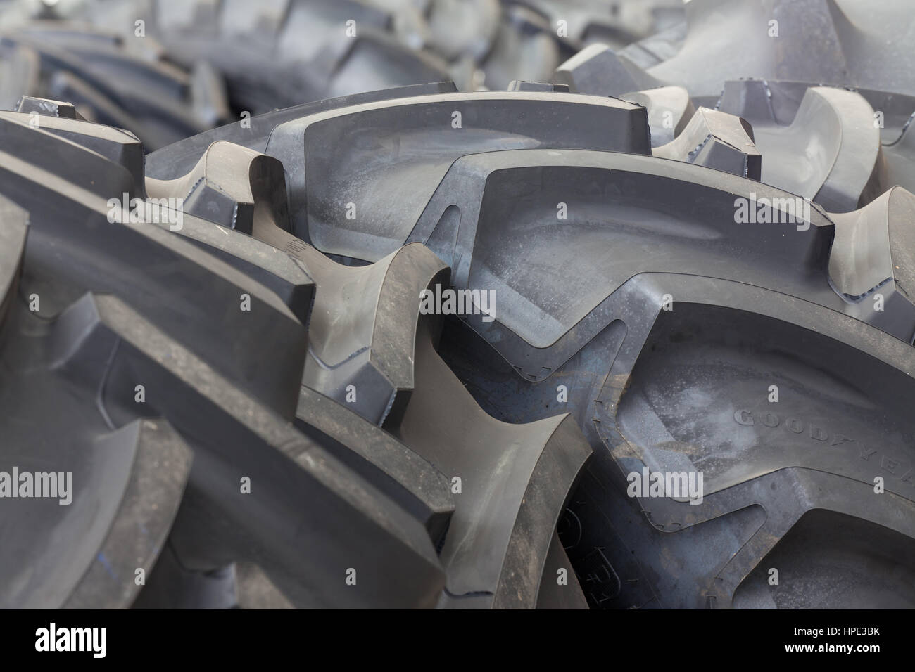 Tire stack in deposit storage Stock Photo - Alamy