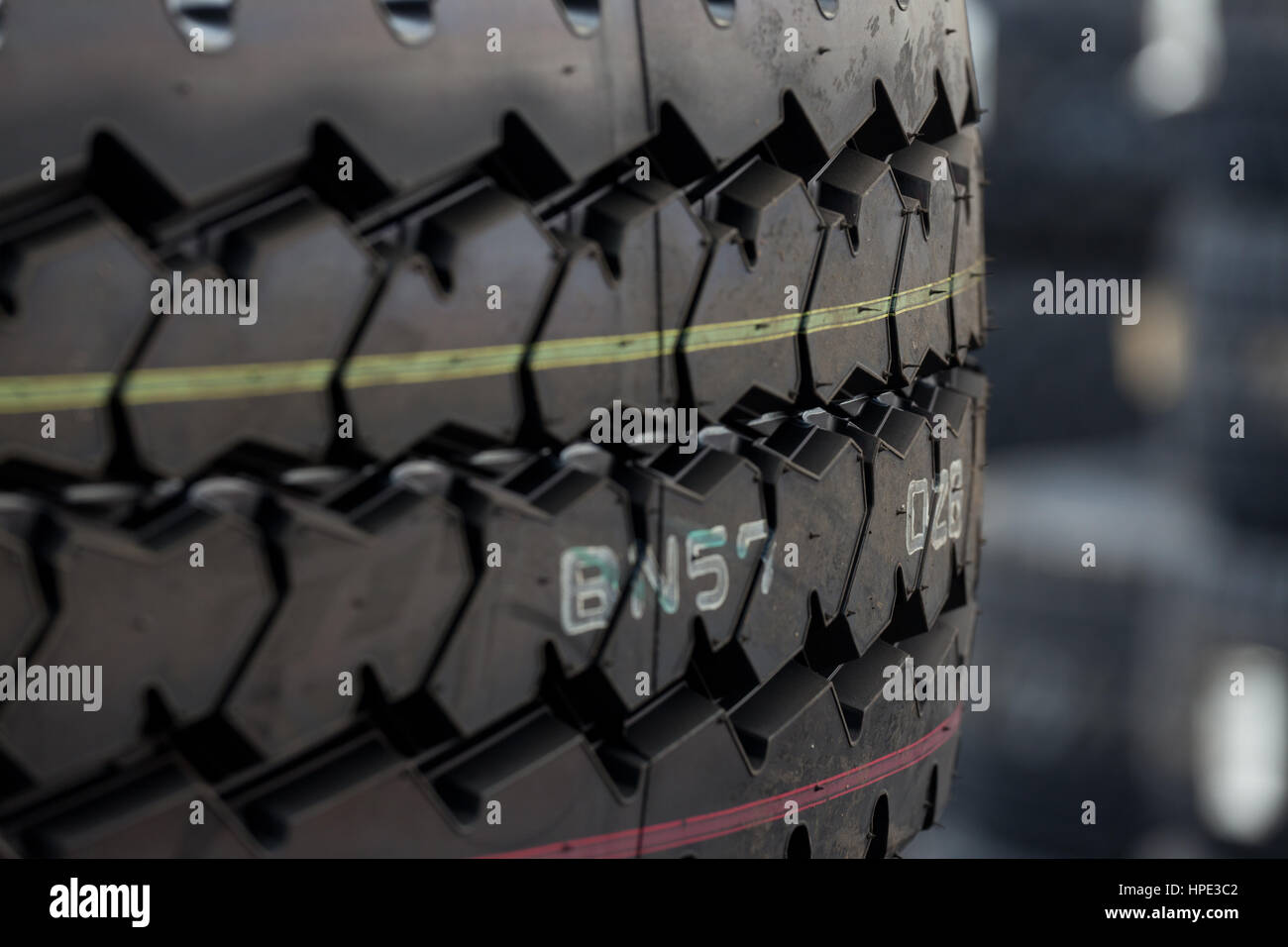 Tire stack in deposit storage Stock Photo - Alamy