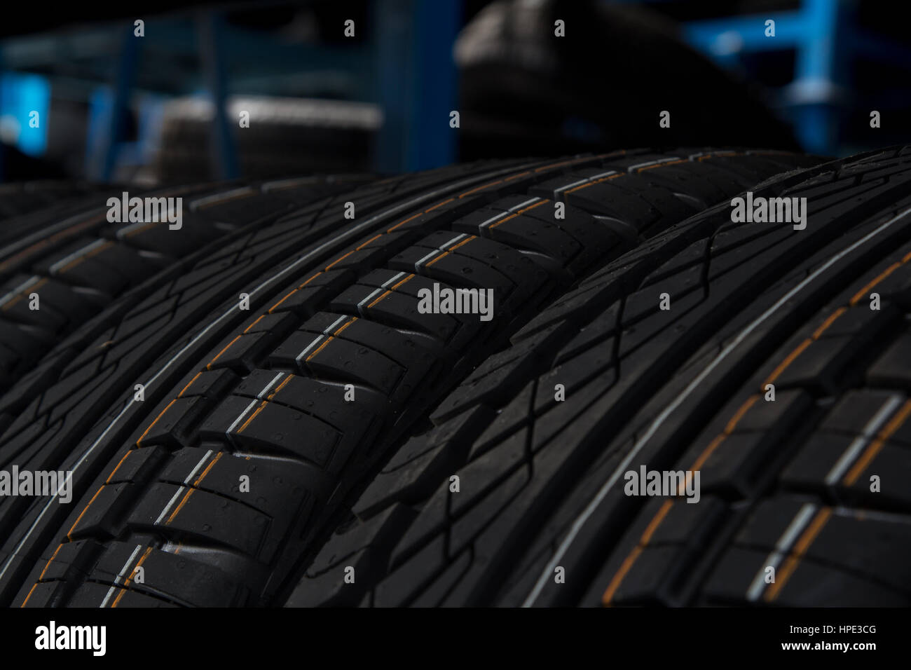 Tire stack in deposit storage Stock Photo - Alamy