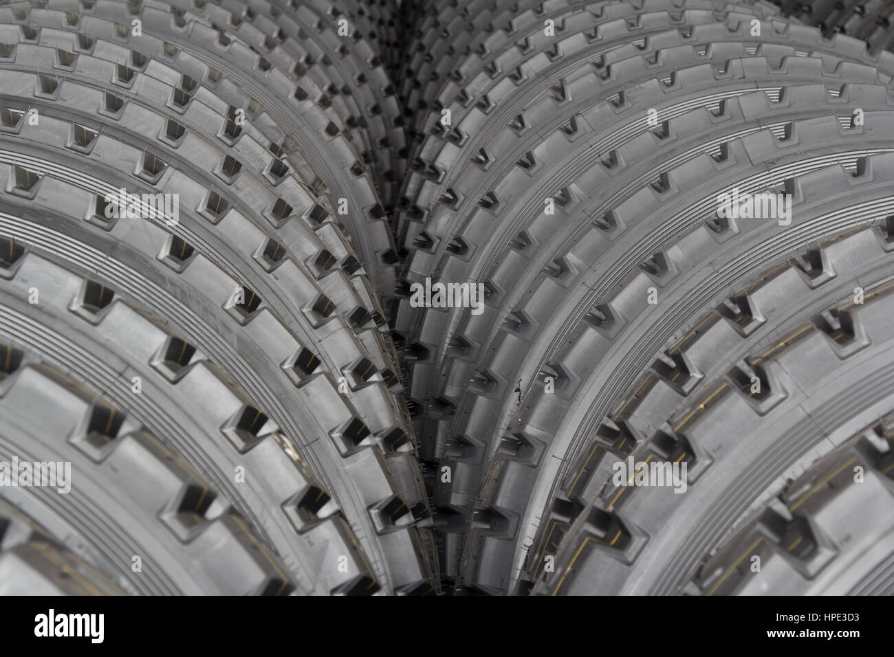 Tire stack in deposit storage Stock Photo - Alamy