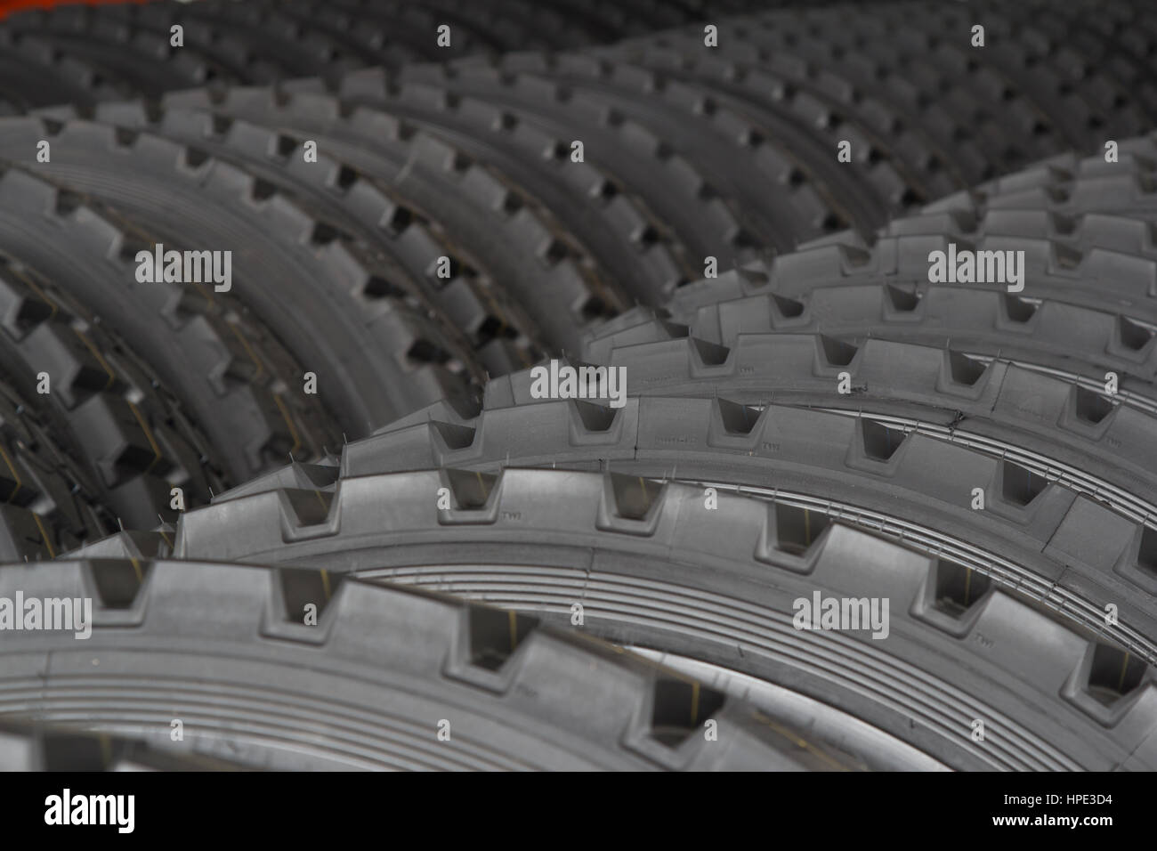 Tire stack in deposit storage Stock Photo - Alamy