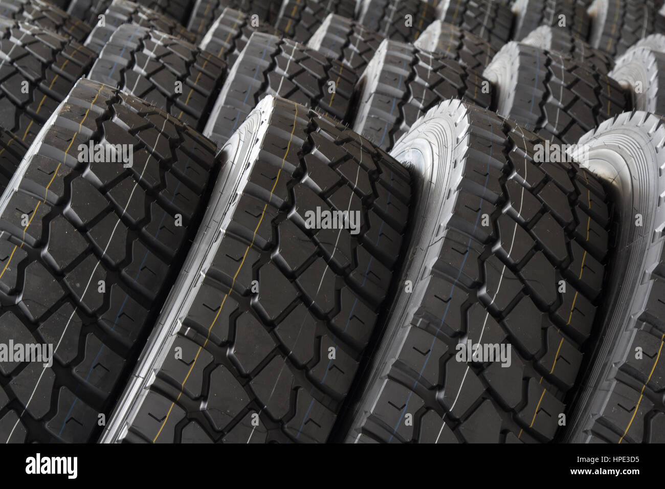Tire stack in deposit storage Stock Photo - Alamy