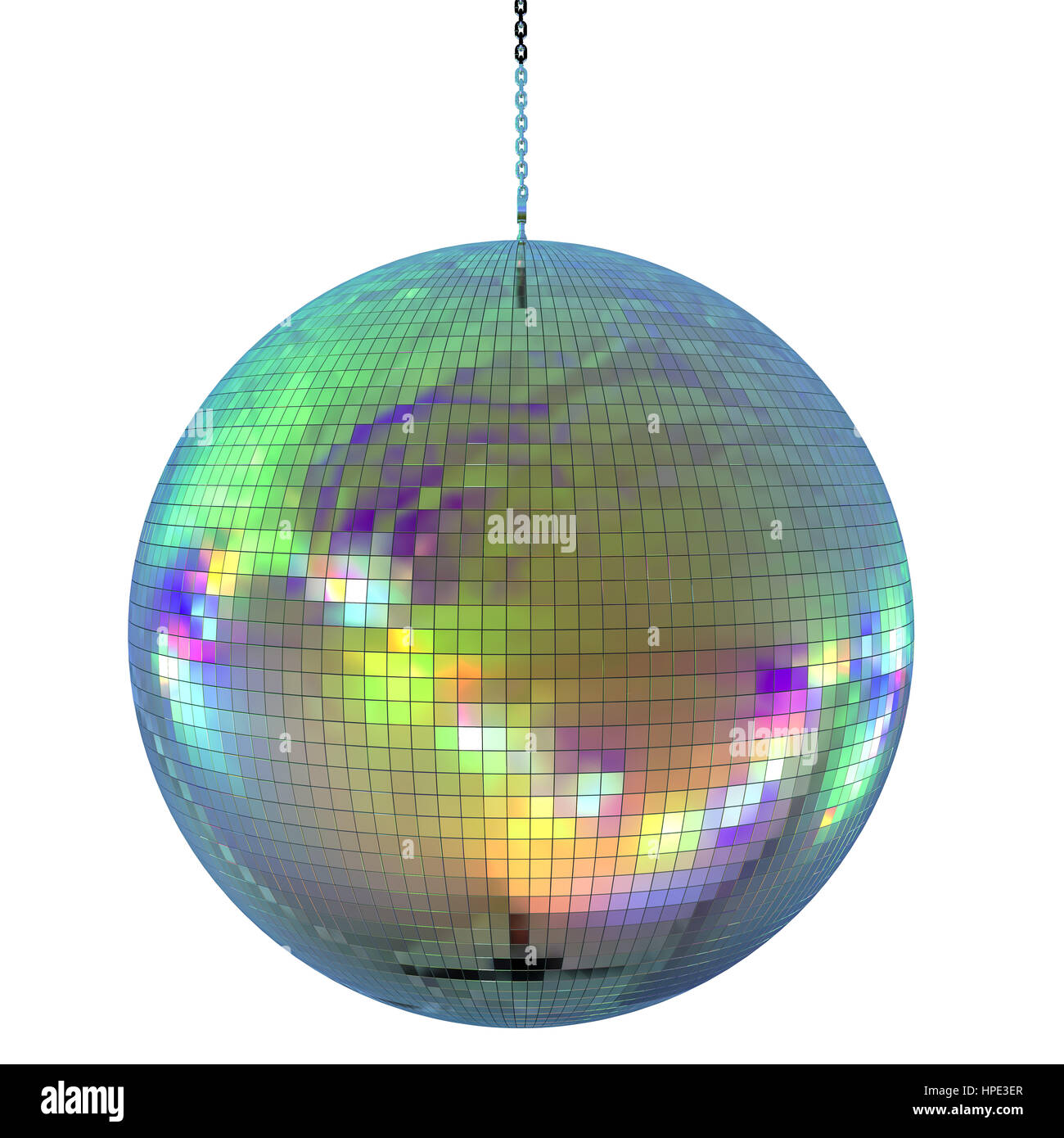 3d rendering shiny disco ball or mirror ball Stock Photo - Alamy