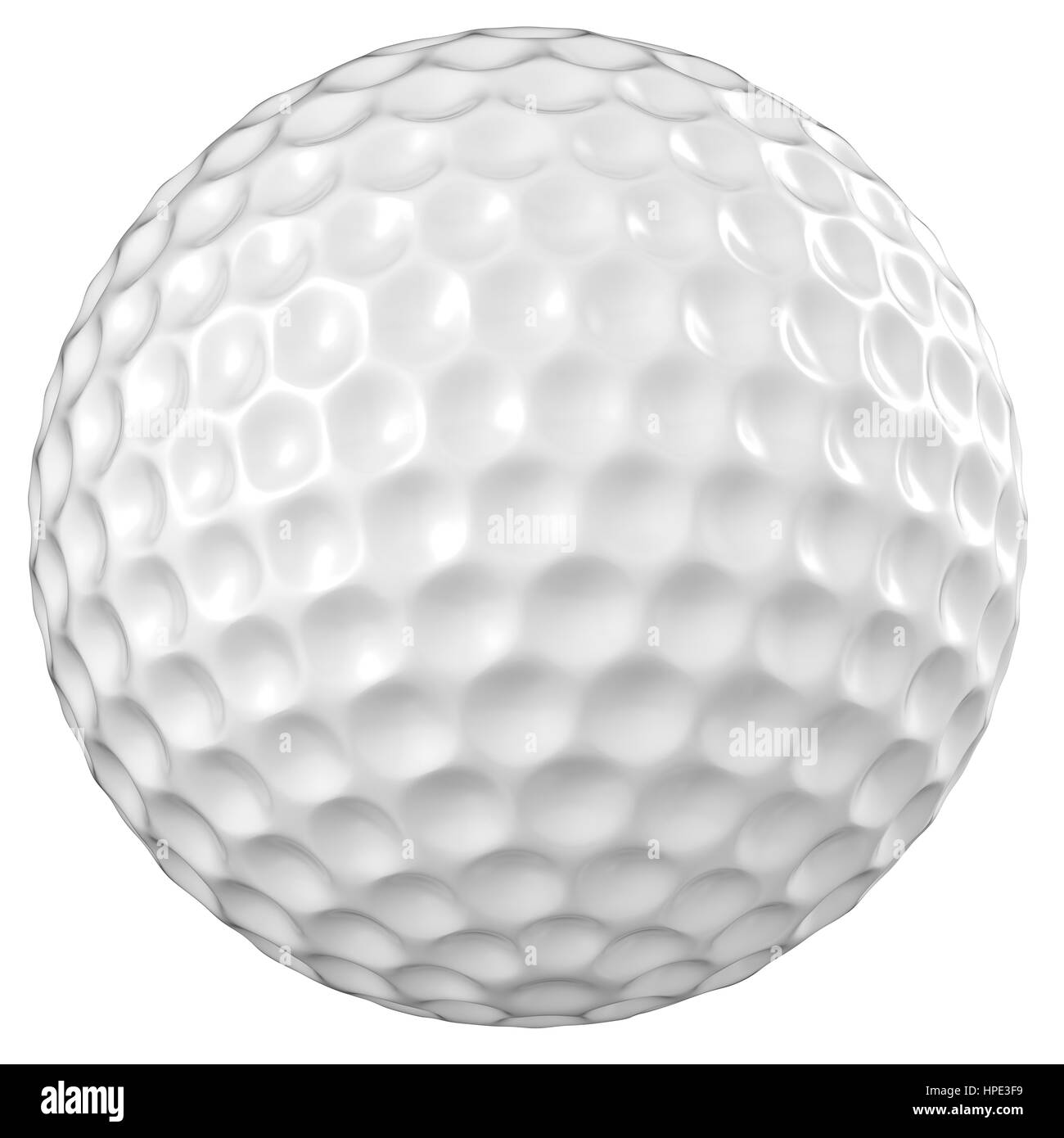 3d rendering golf ball isolated on white Stock Photo - Alamy