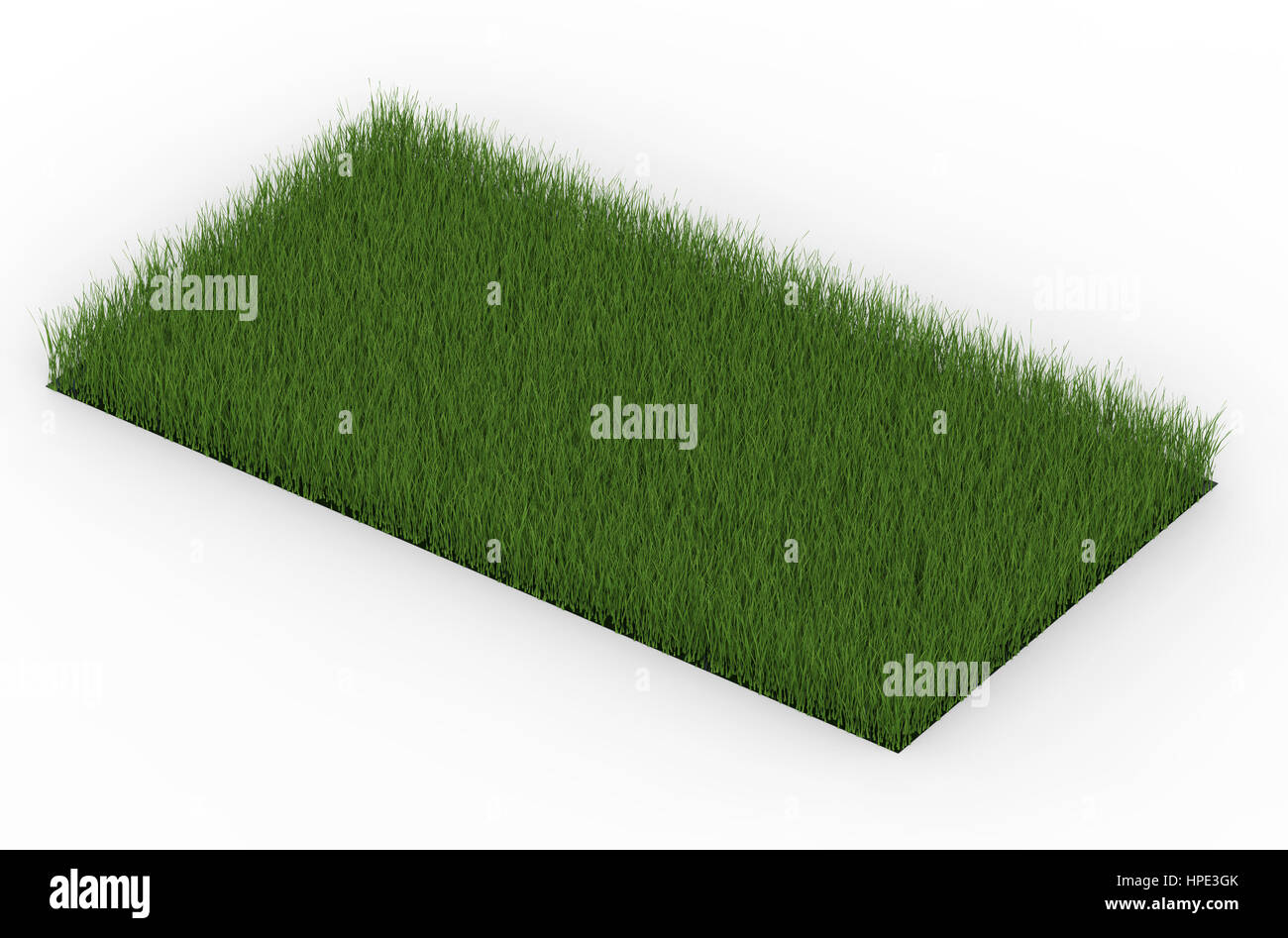 3d rendering green grass field isolated on white Stock Photo - Alamy